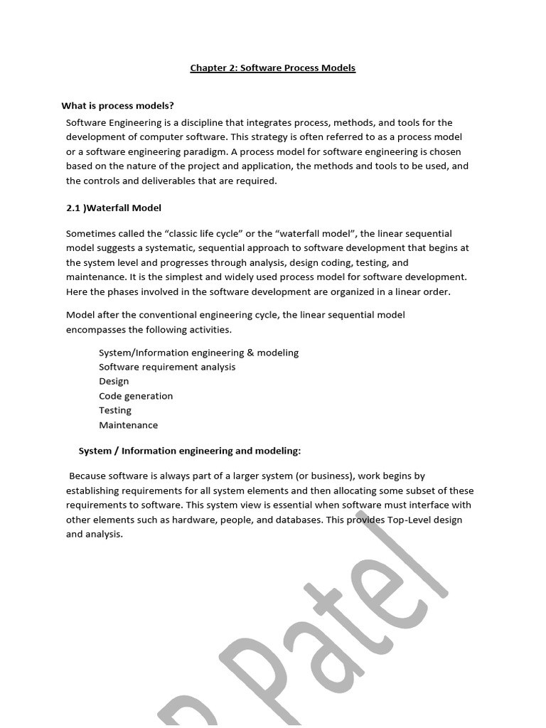 Chapter 2 of Software Engineering | PDF | Software Development Process | Software Development