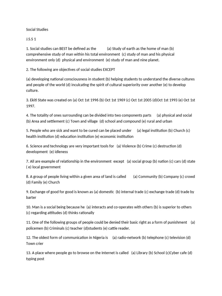 Social Studies Pdf Natural Environment