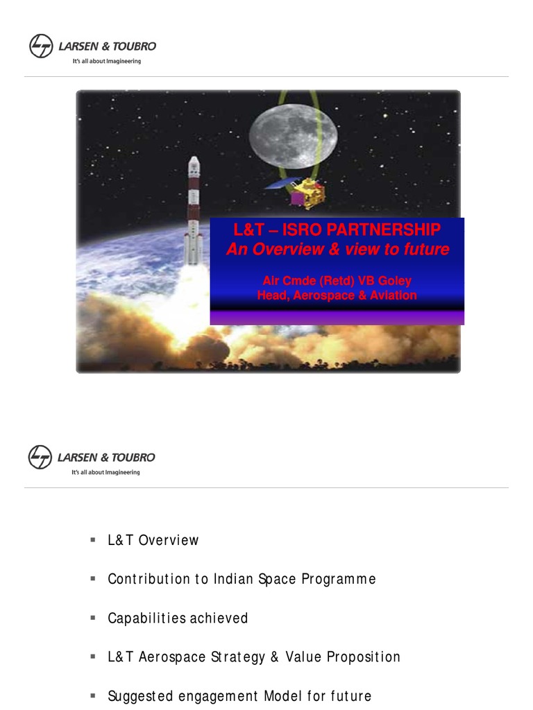 L&T L&T - Isro Partnership Isro Partnership L&T L&T - Isro Partnership ...
