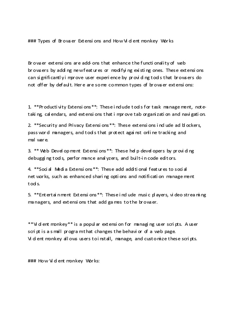 How Violentmonkey Works | PDF