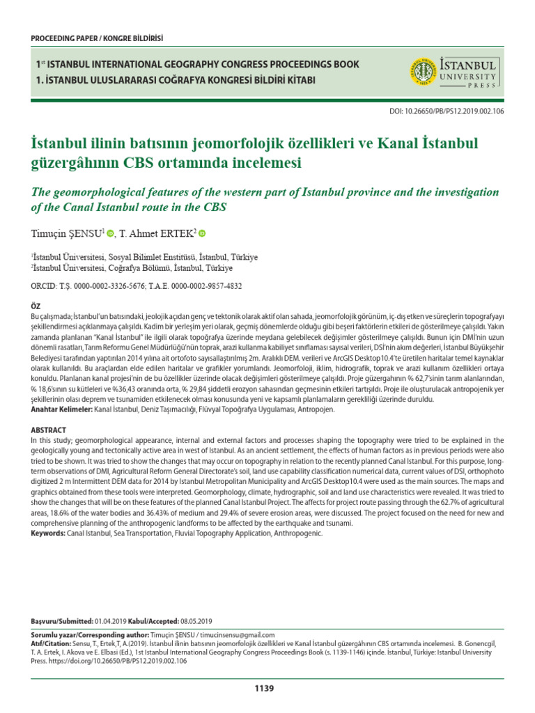 Istanbul Jeolojik Zellikler | PDF