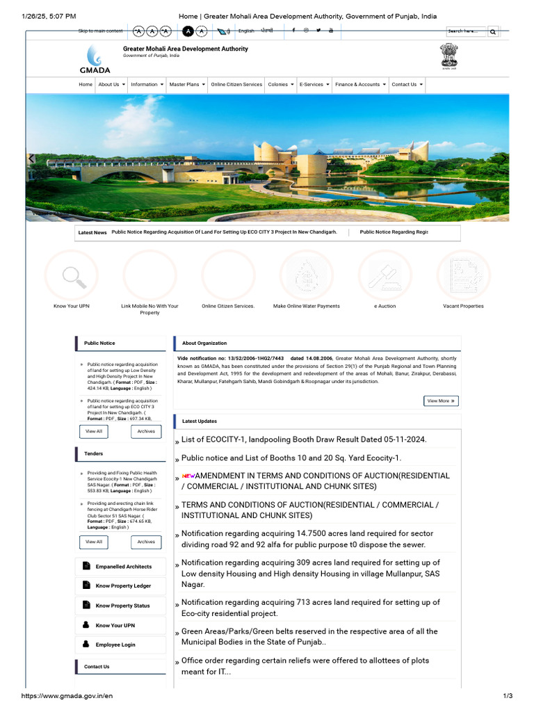 Home - Greater Mohali Area Development Authority, Government of Punjab ...