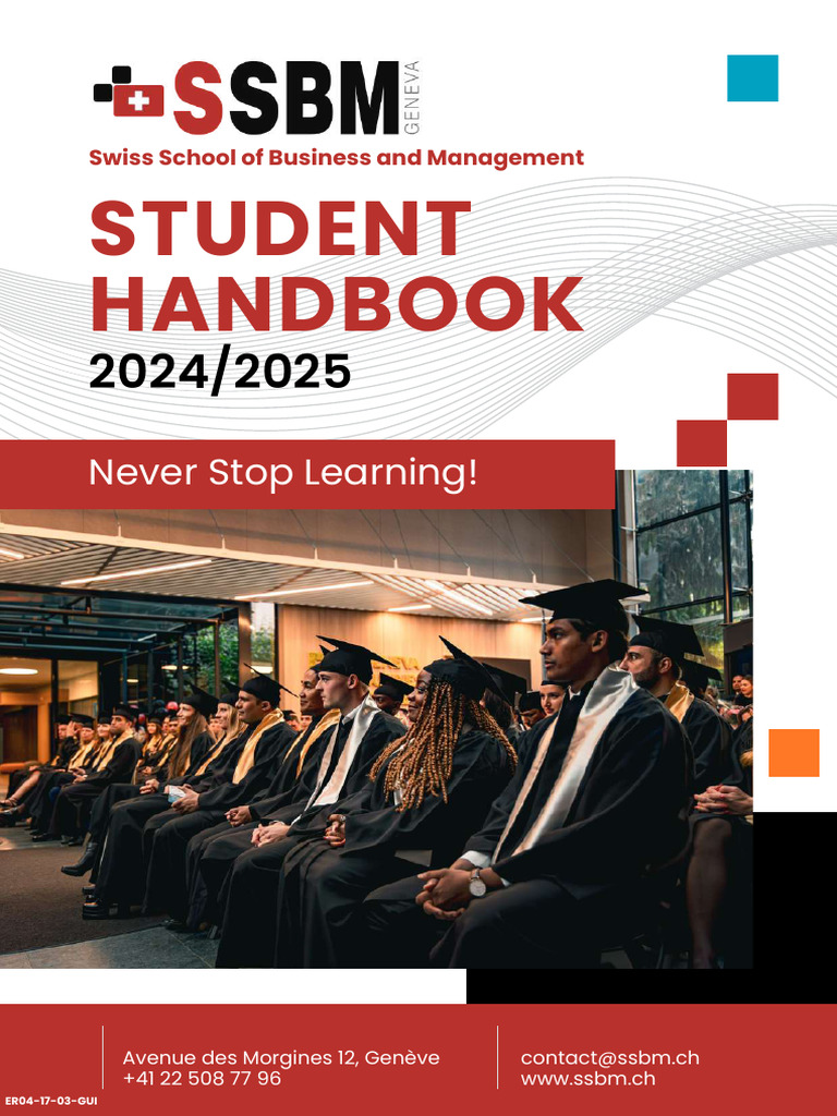 SSBM Geneva Student Handbook 2024/2025 | PDF | Educational Technology ...
