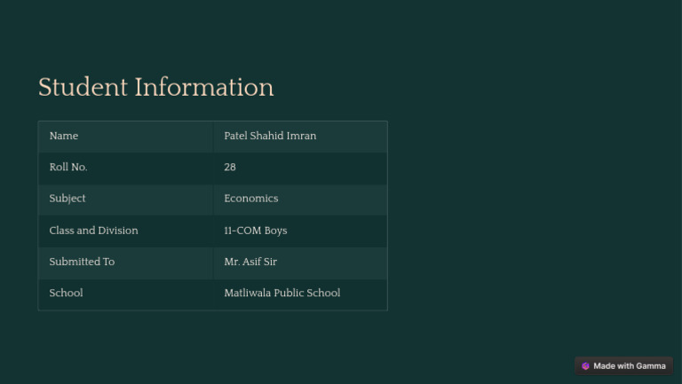 Student Information | PDF