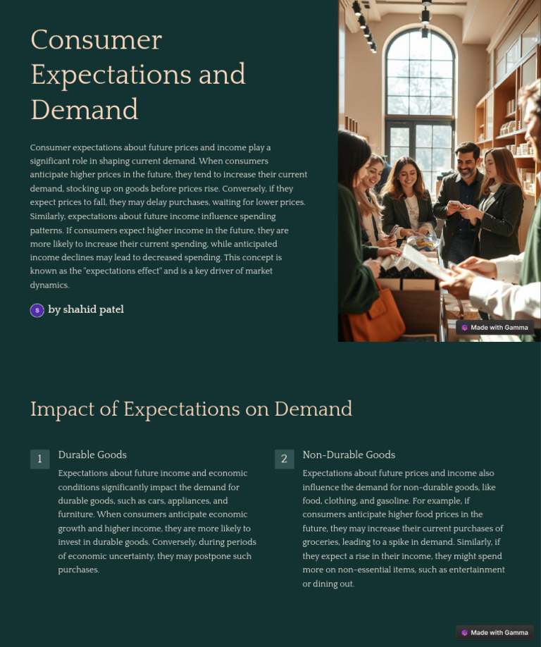 Consumer Demand & Expectations | PDF