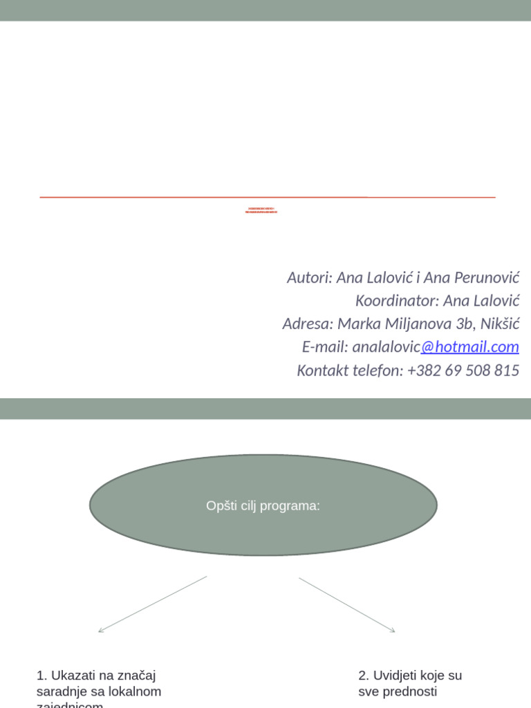 Značaj Saradnje Sa Lokalnom Zajednicom Prilikom Realizacije Nastavnih I Vannastavnih Aktivnosti ...