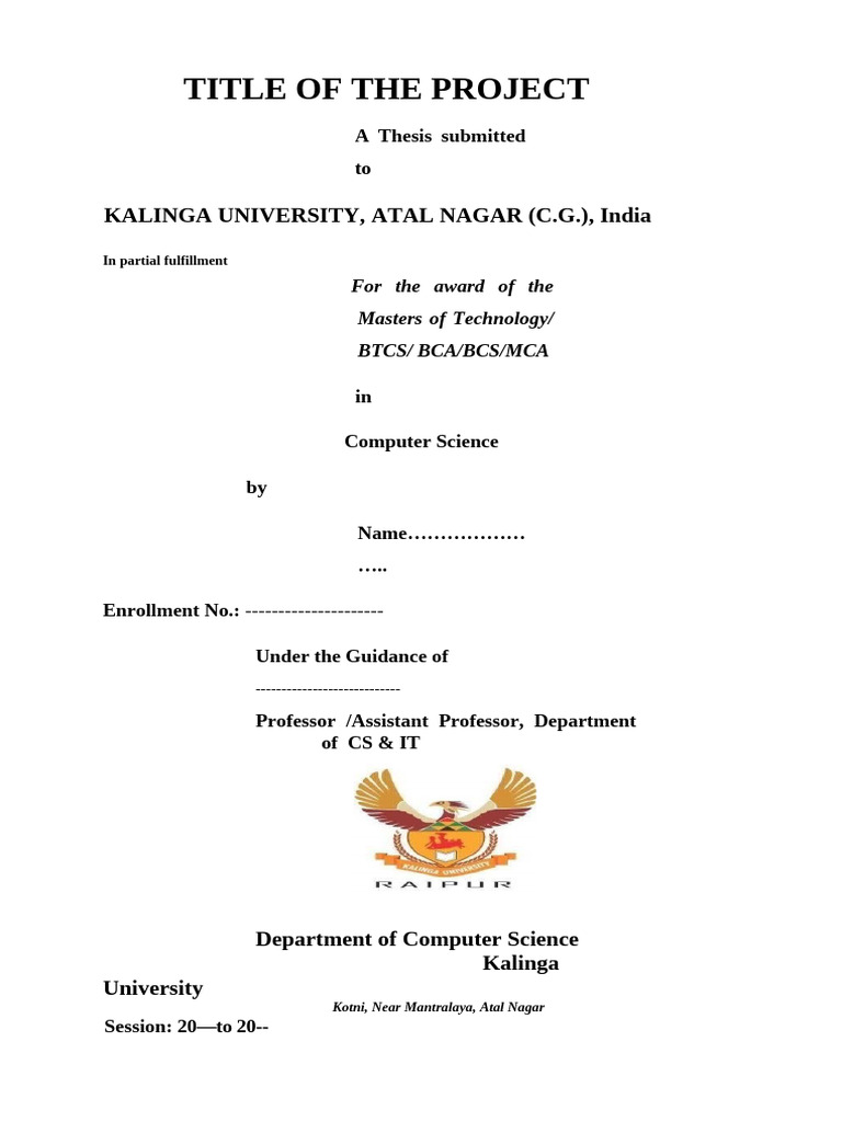 Project Sampla 6 Pages | PDF | Thesis