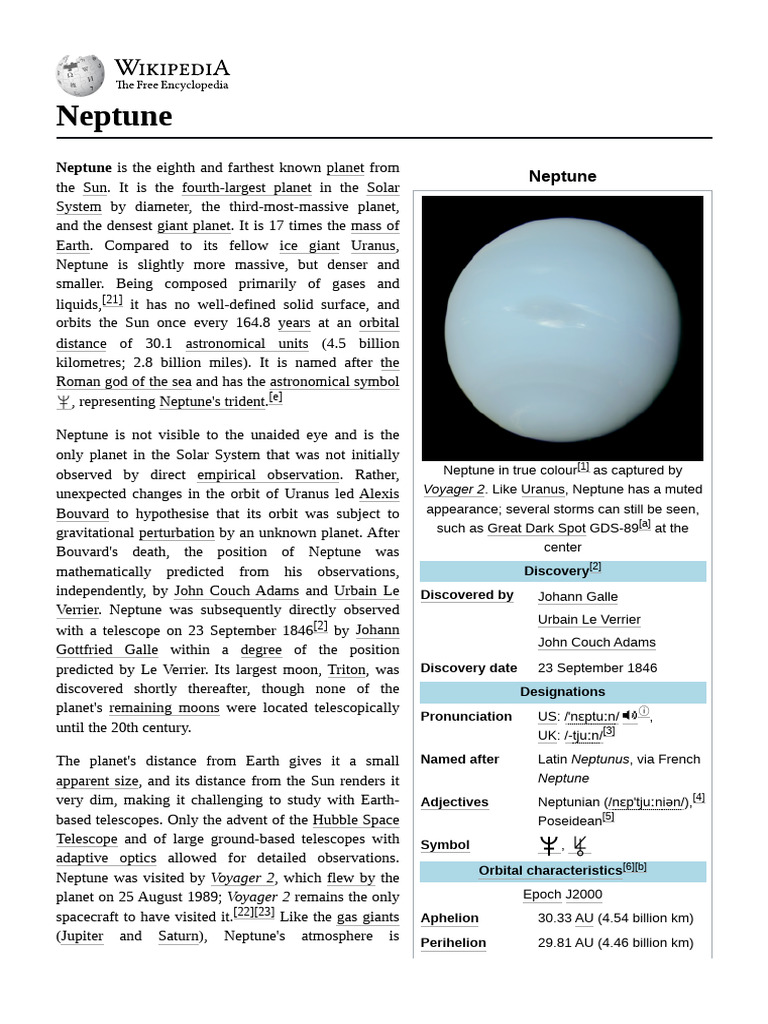 Neptune | PDF | Neptune | Uranus