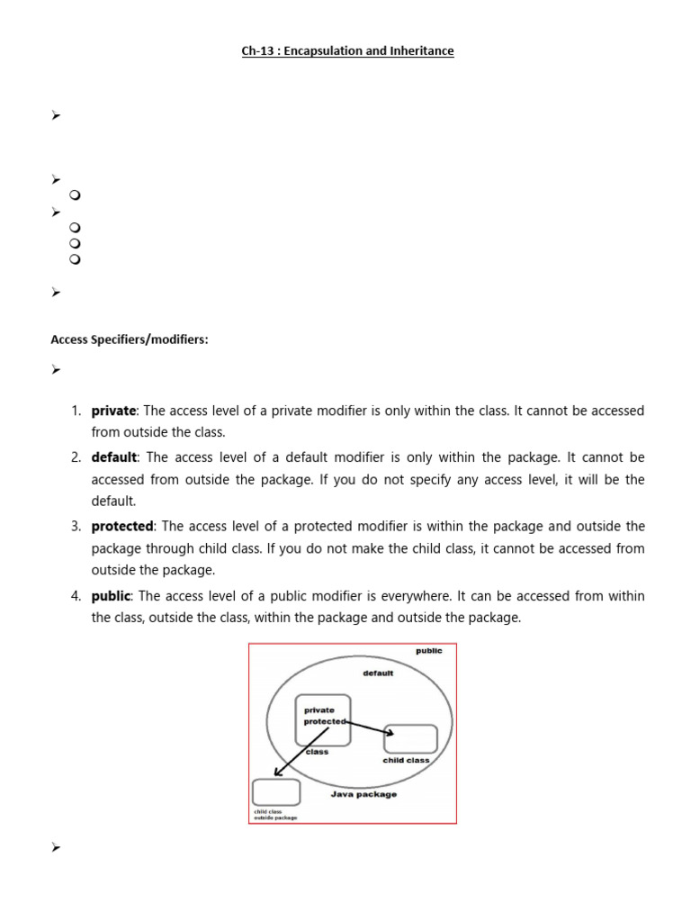 Class 10 - Encapsulation And Inheritance | PDF | Inheritance (Object ... Class 10 - Encapsulation And Inheritance | PDF | Inheritance (Object ...