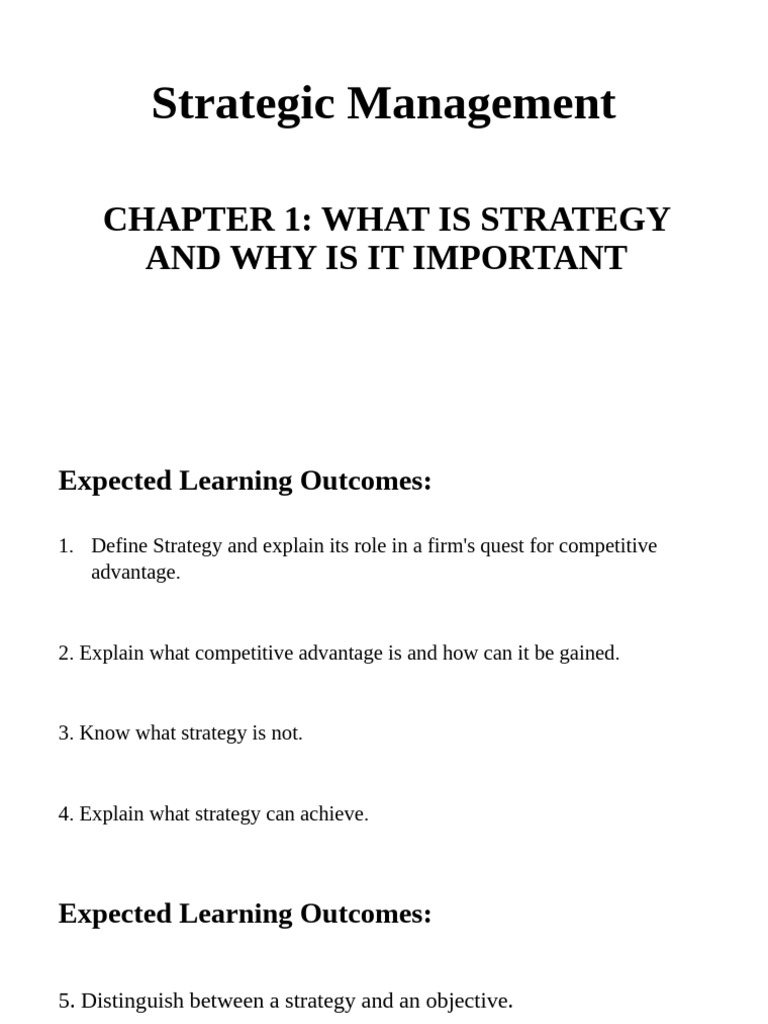 Understanding Strategy and Objectives | PDF | Goal | Competitive Advantage