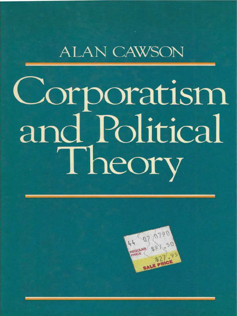 Corporatism and Political Theory 0631132791 Compress | PDF | Marxism ...