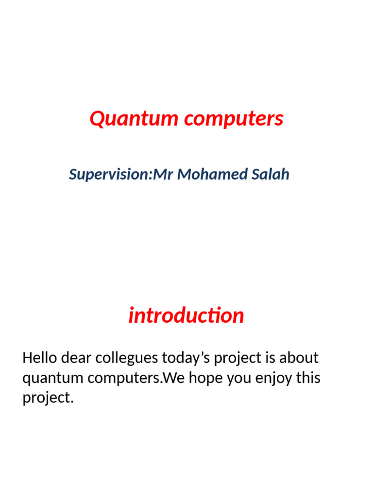 Quantum Computers | PDF | Quantum Computing | Computer Science