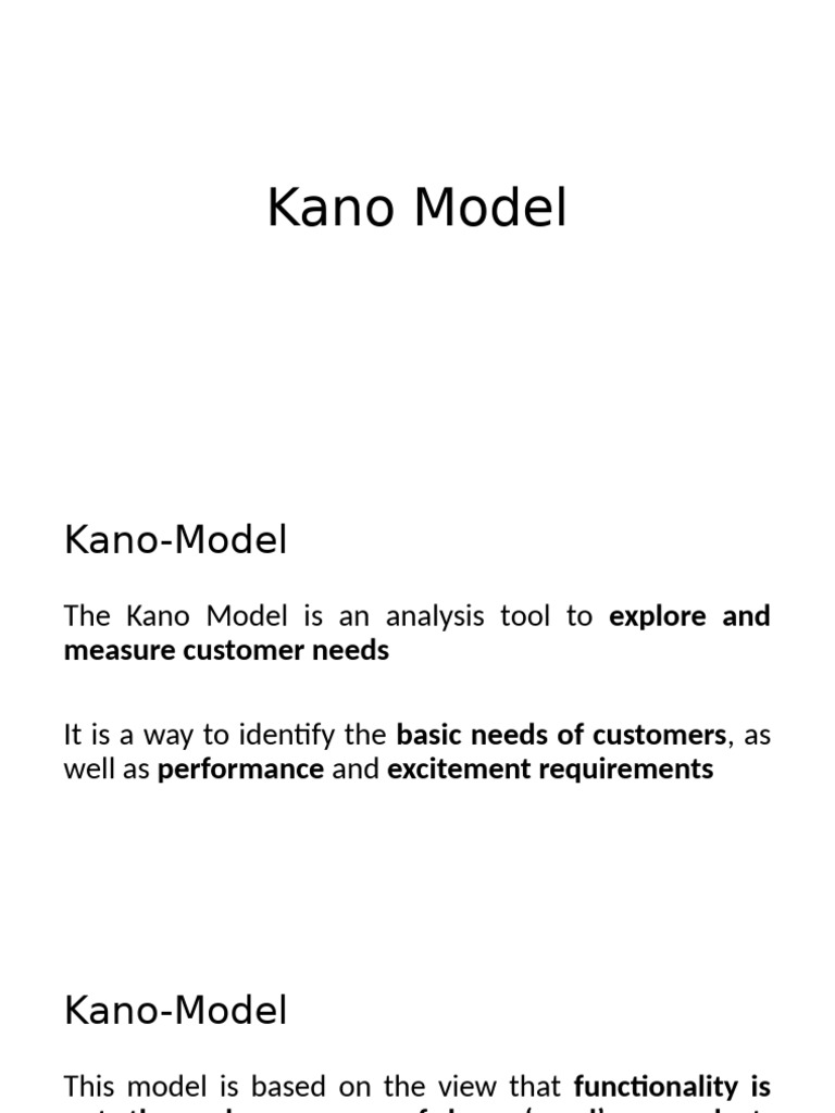 Kano Model | PDF | Business Economics | Business