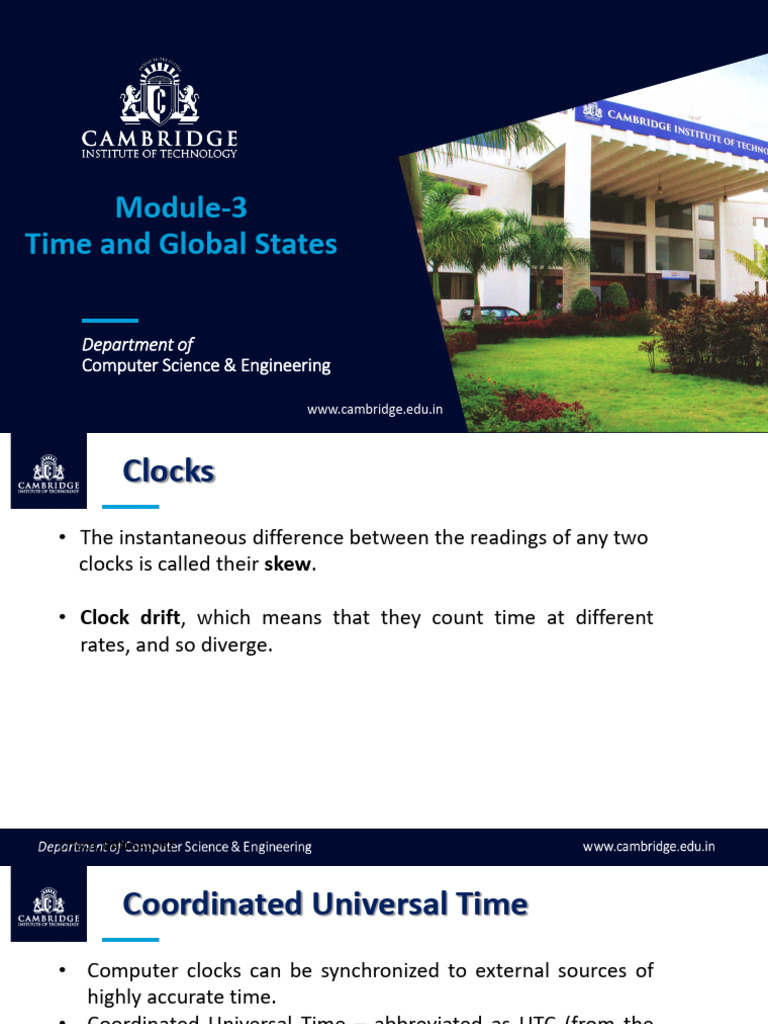 Distributed System Module 3 | PDF | Synchronization | Time