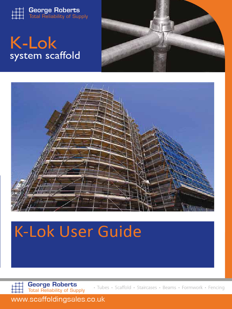 K Lok User Guide Issue 3 2022 | PDF | Scaffolding | Mechanical Engineering
