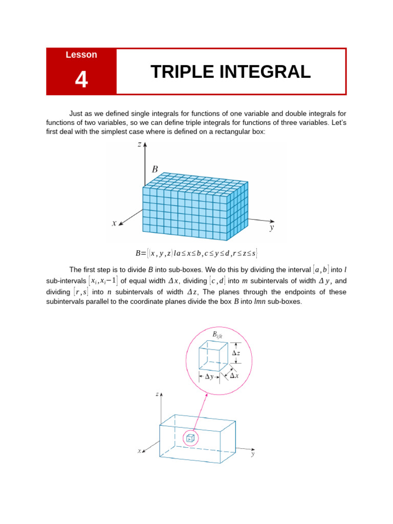 triple integral | PDF | Integral | Interval (Mathematics)