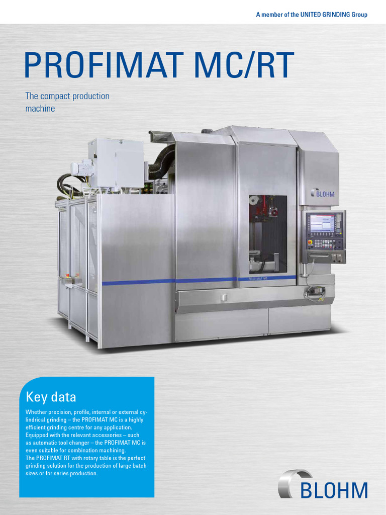 BLOHM PROFIMAT MC-RT WEB en | PDF | Grinding (Abrasive Cutting) | Numerical Control