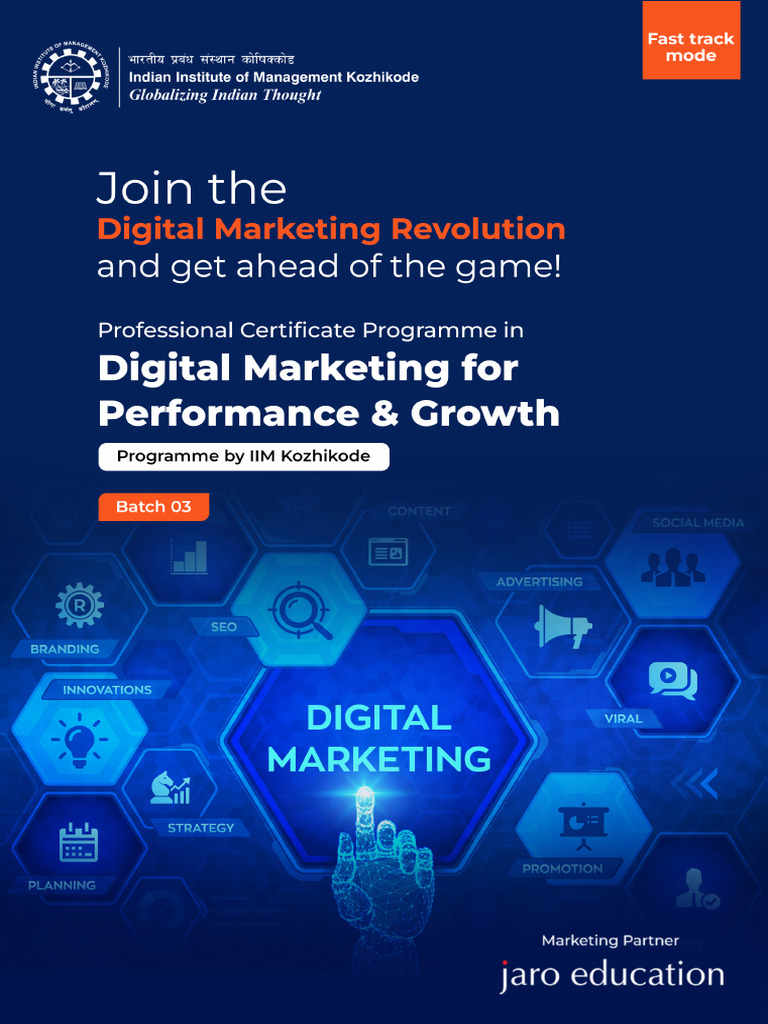 IIMK-DMPG-B3-Brochure | PDF | Digital Marketing | Search Engine Marketing