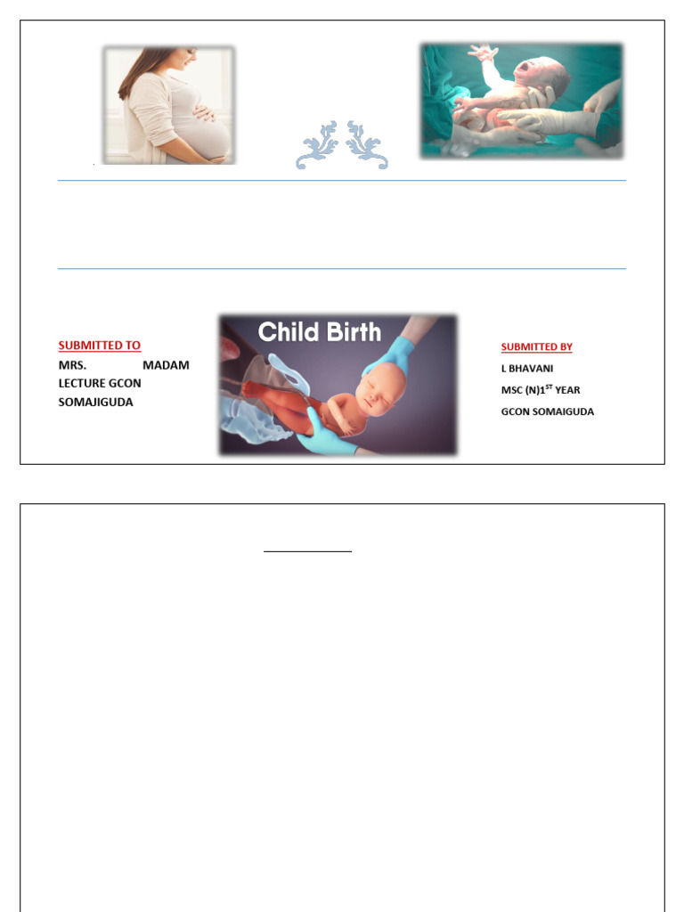Ward Teaching On Normal Labour and Its Stages | PDF | Childbirth | Uterus