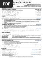 Capgemini Resume Template | PDF | Software | Computing
