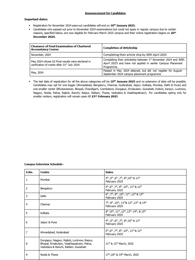 Campus Announcement | PDF