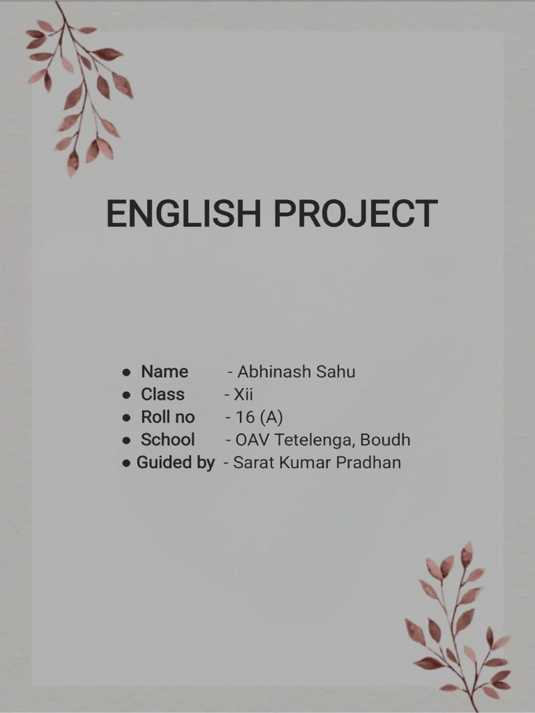 English Project Abhi | PDF