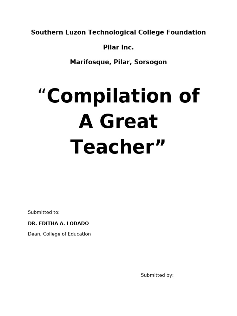 A Good Teacher Pdf Survey Methodology Learning