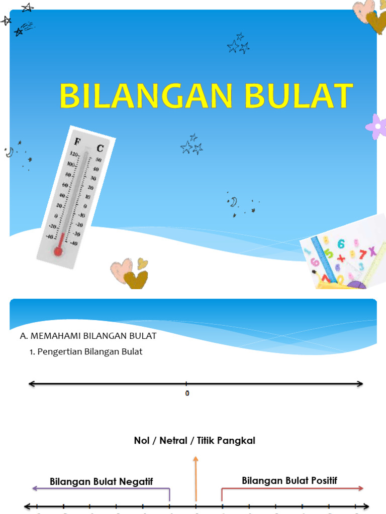 Materi Pengertian Bilangan Bulat | PDF