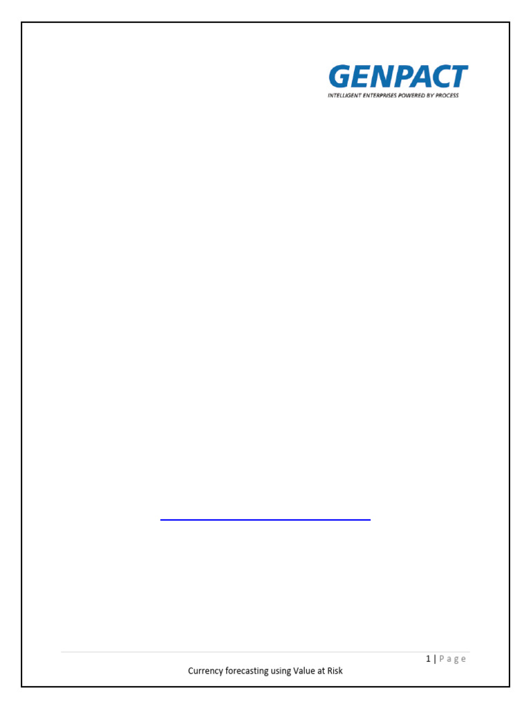Currency Forecasting with VaR Models | PDF | Value At Risk | Forecasting