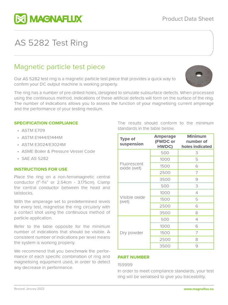 AS 5282 Test Ring Specifications | PDF | Electrical Engineering ...