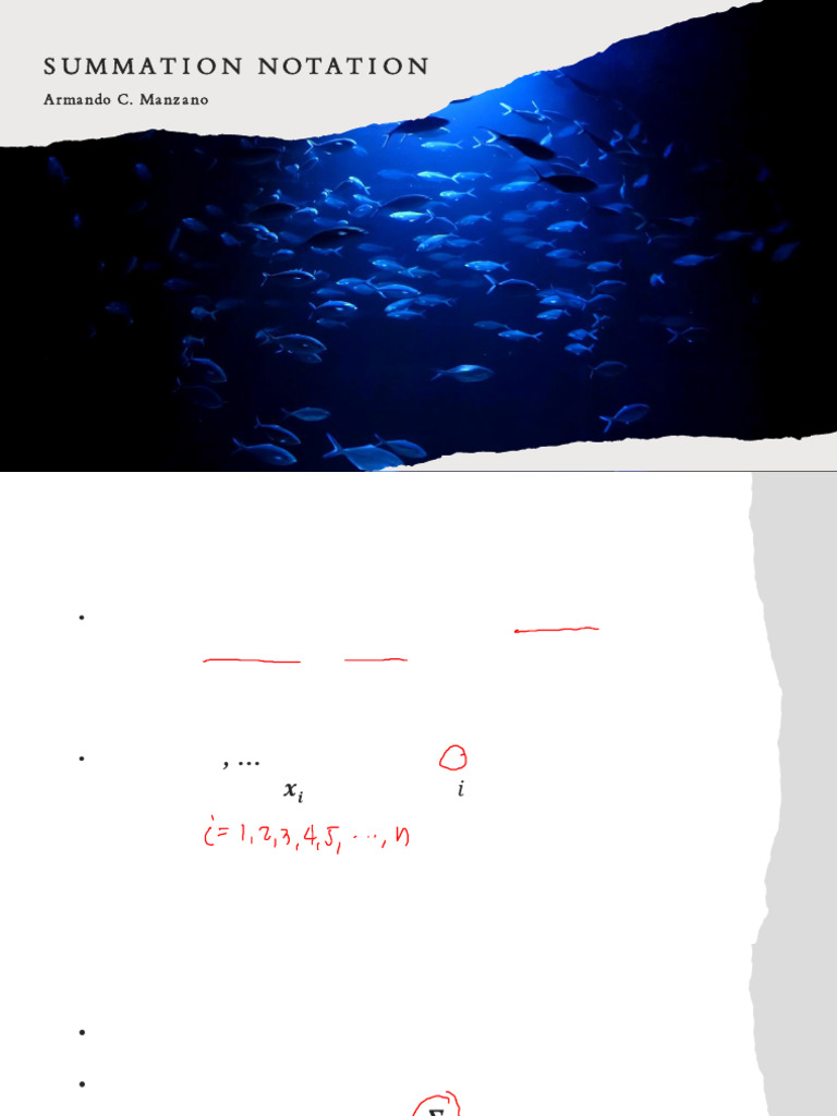 Summation NotationPresented | PDF | Summation | Algebra