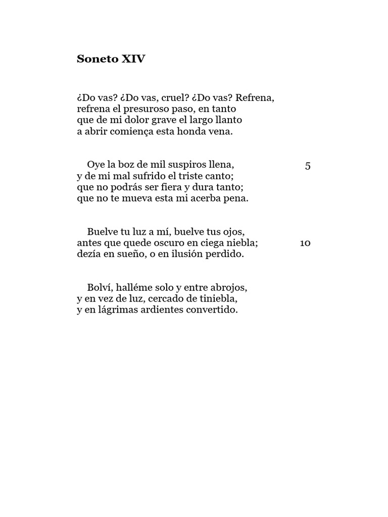Soneto XIV - Herrera | PDF