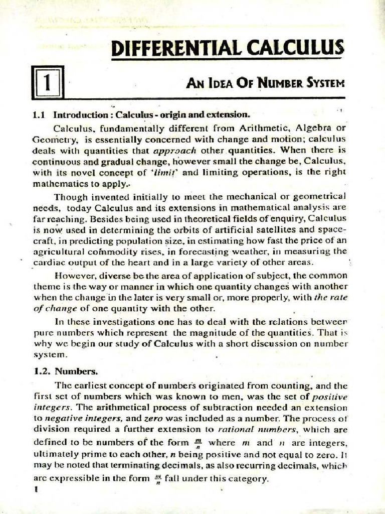 Differential Calculus Das Mukherjee | PDF | Numbers | Real Number