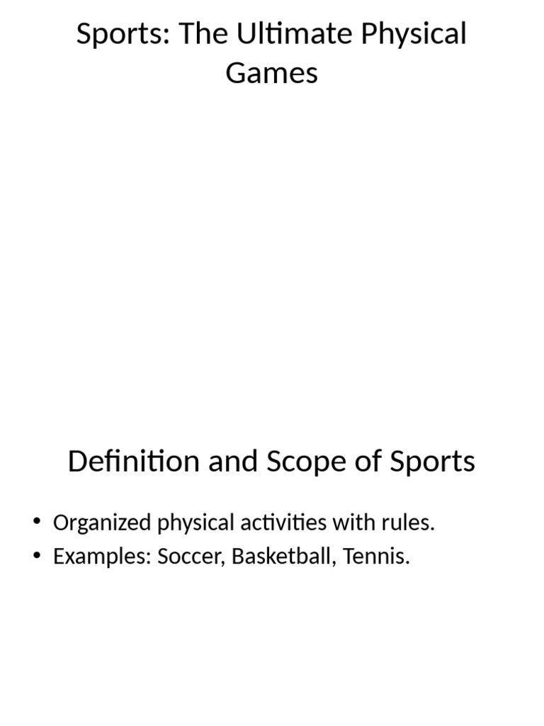 Sports As Physical Games | PDF