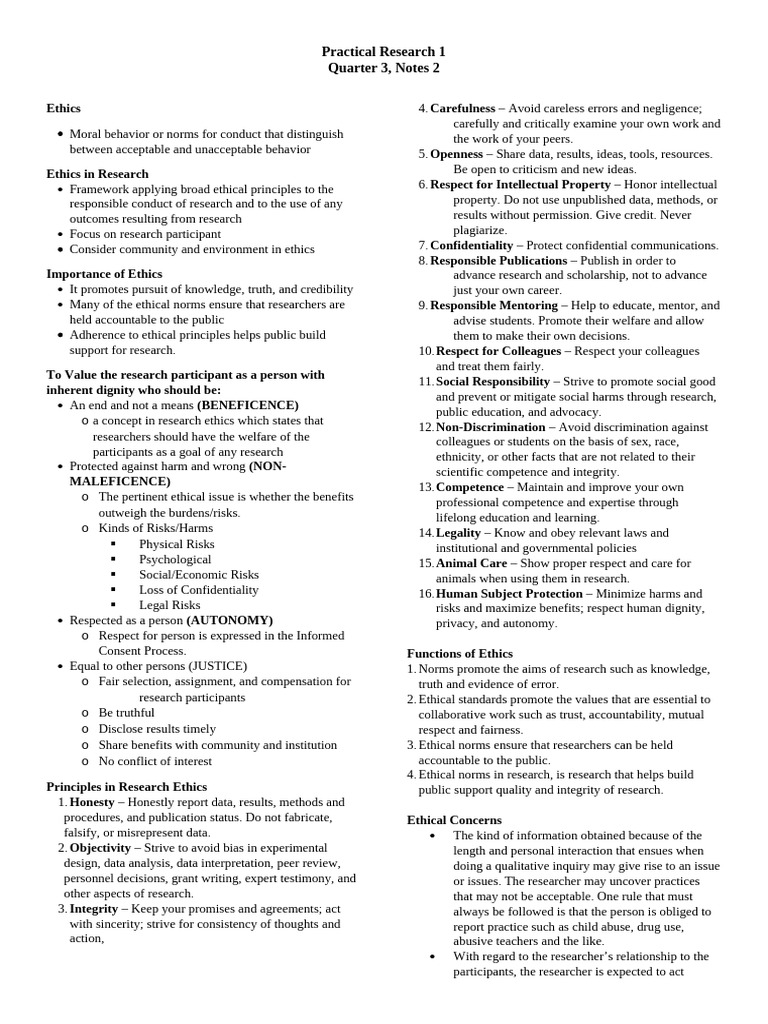 PR1 notes 2 | PDF | Statistics | Methodology