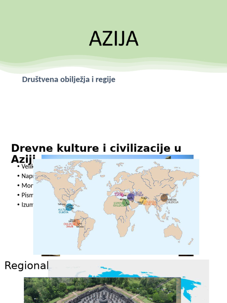 Društvena I Gospodarska Obilježja Azije - REGIJE | PDF
