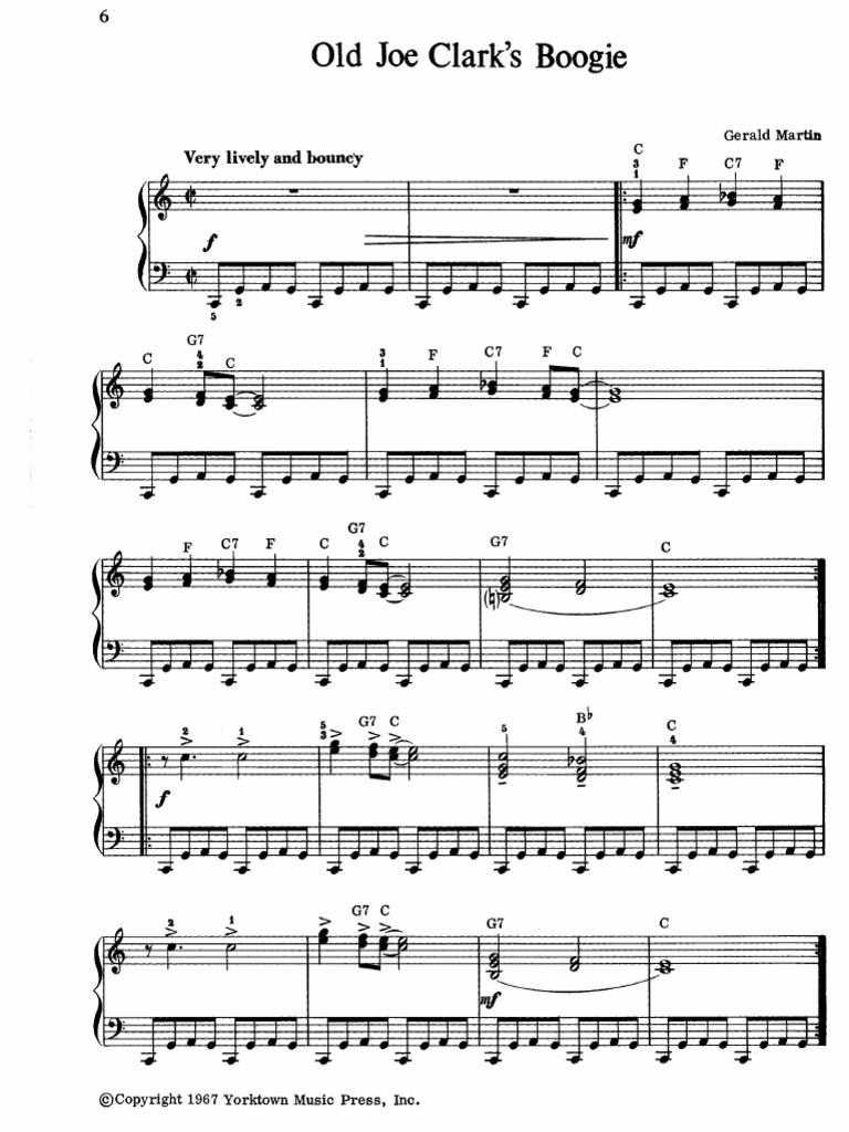 Gerald Martin - Old Joe Clark's Boogie | PDF