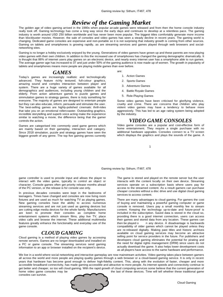 GAMARKET | PDF | Video Games | Cloud Computing