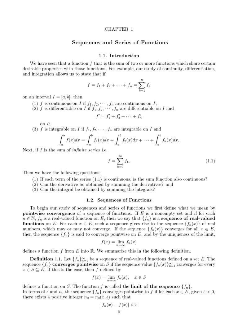 Sequences And Series Of Functions 2 Pdf Sequence Power Series