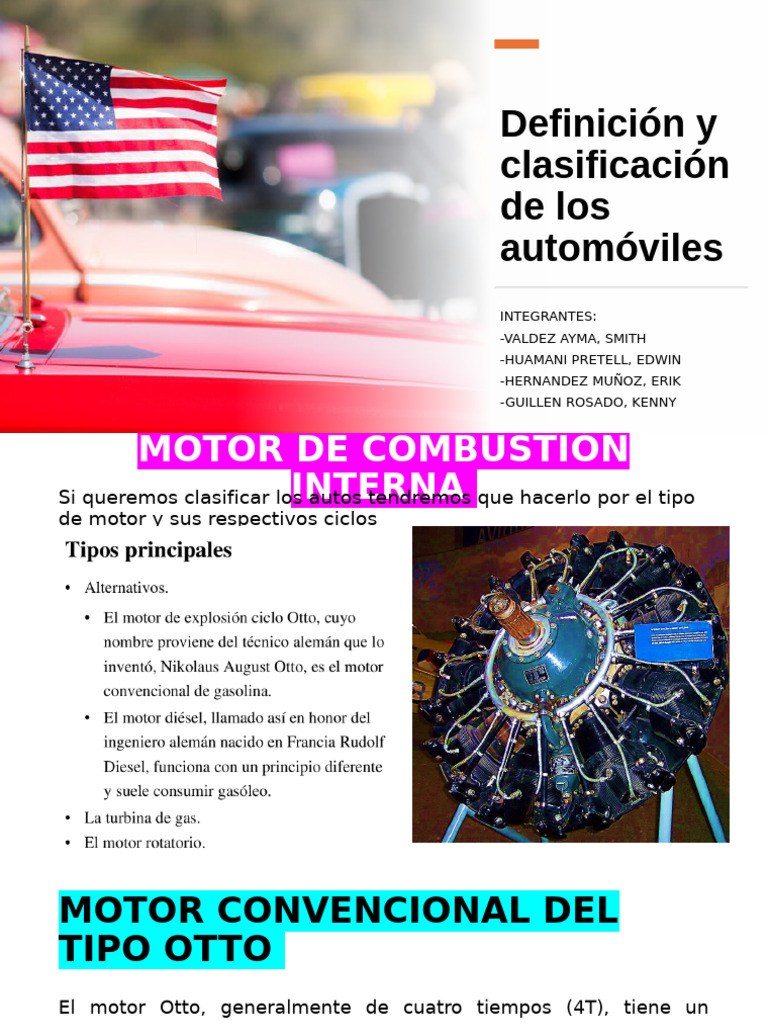 Definición y Clasificación de Automóviles | PDF | Motor de combustión ...