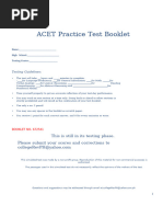 ACET Test Booklet (Mock Test) | PDF | Leprosy | Social Science