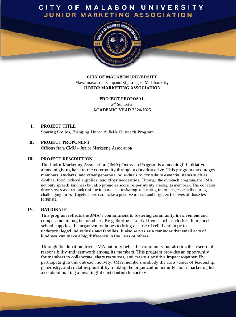 2025 Jma Outreach Program | PDF