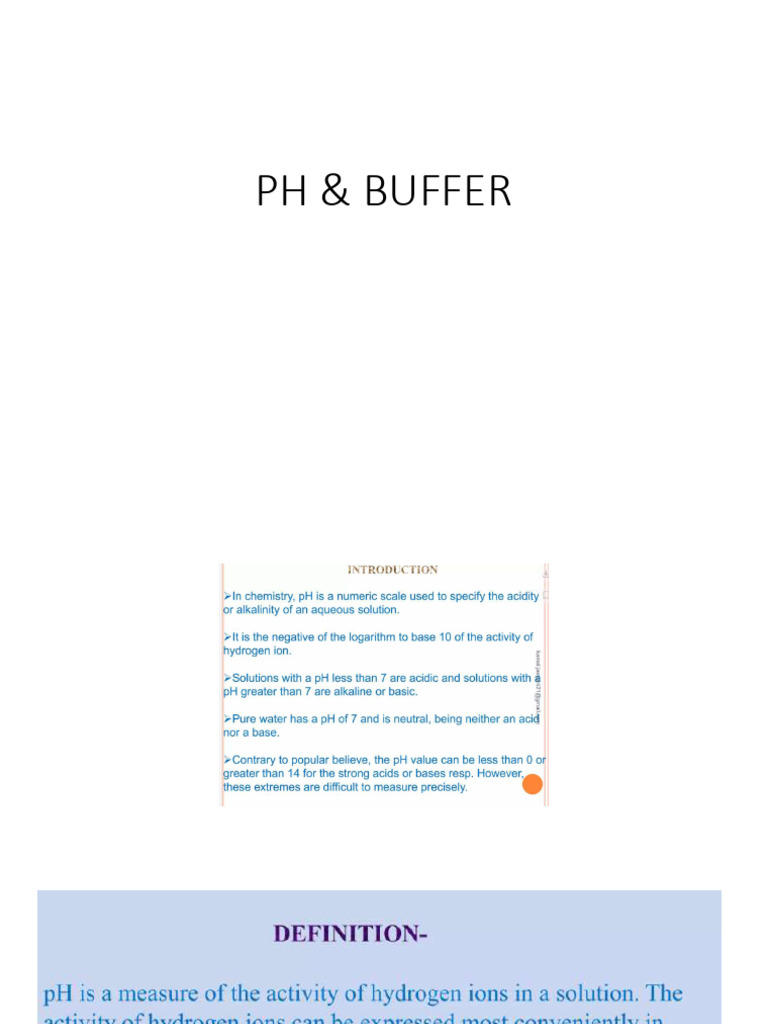 Ph & Buffer PDF | PDF