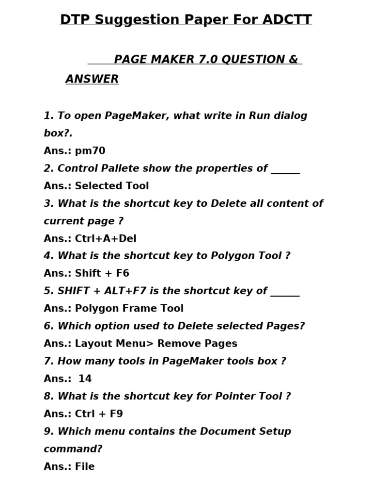 DTP Suggestion Paper For ADCTT | PDF | Adobe Photoshop | Software