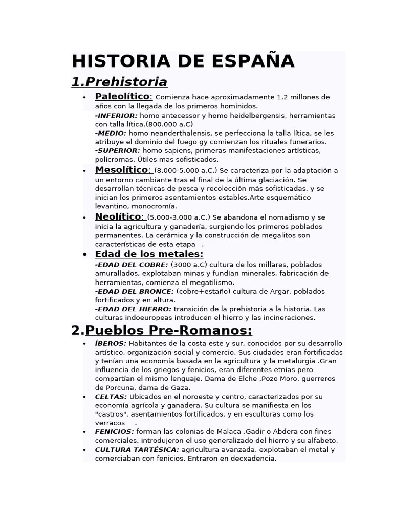 Resumen - Intro Historia de España | PDF | Al Andalus | Imperio español