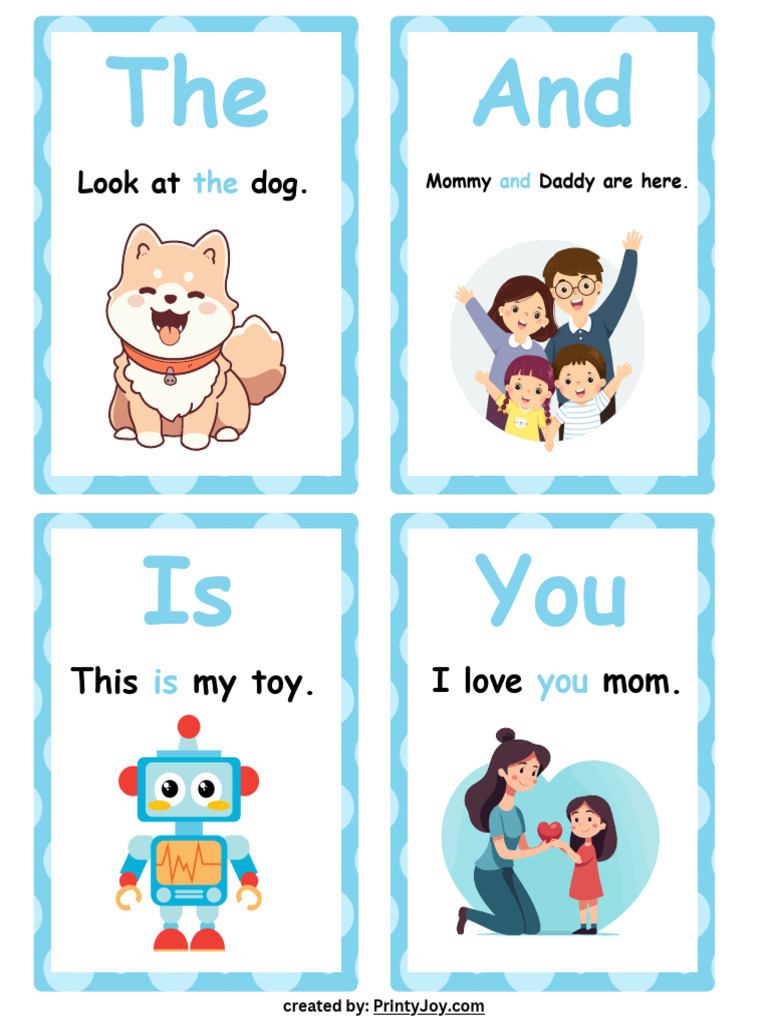 Sight Word Practice Cards Free Printables | PDF