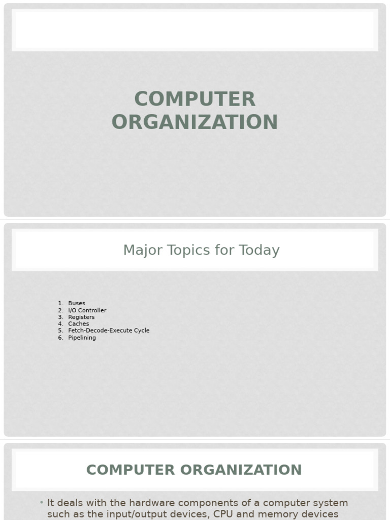 Lec 3 ComputerOrganization | PDF | Random Access Memory | Central Processing Unit