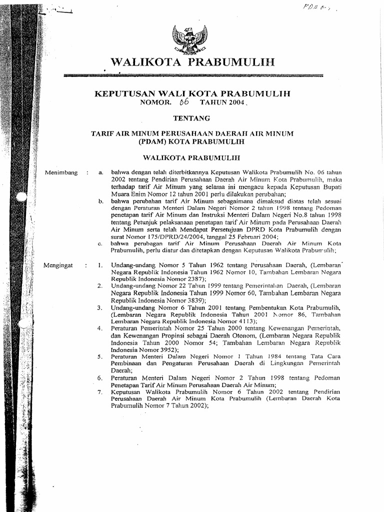 Perwali No 6 Tahun 2004 | PDF