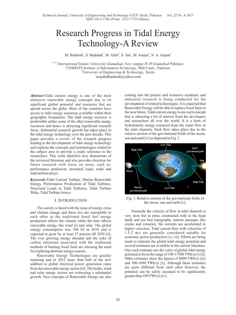 6-Research Progress in Tidal Energy Technology - A Review | PDF | Fluid ...