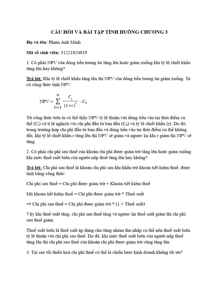 Phạm Anh Minh - BTC3 | PDF